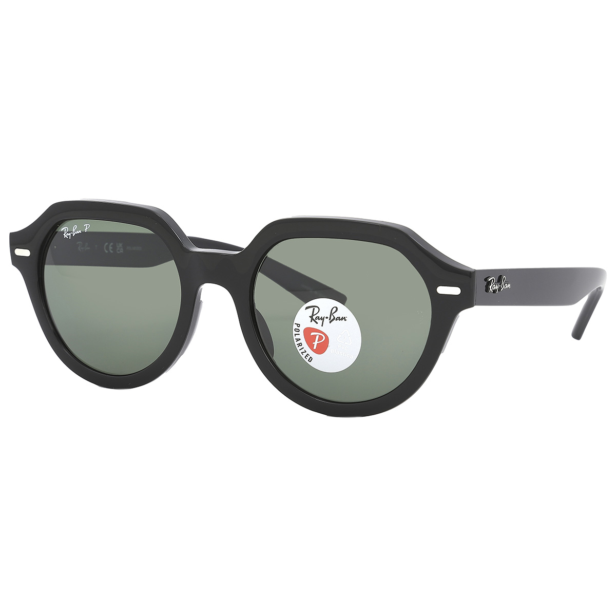 Ray-Ban Gina Polarized Green Square Unisex Sunglasses RB4399 901/58 53 ...