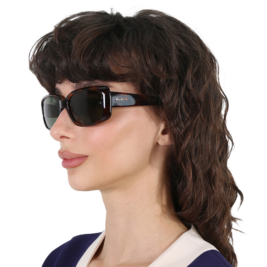 Ray-Ban Green Square Ladies Sunglasses RB4389 710/31 58 8056597718431 ...