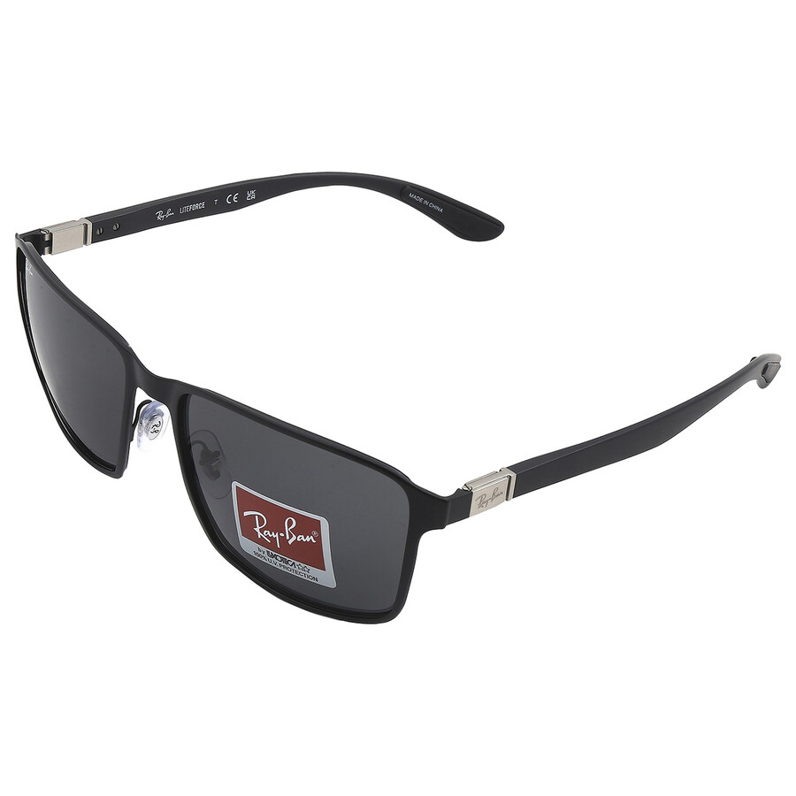 Ray-Ban Grey Square Unisex Sunglasses RB3721 186/87 59 8056597936620 ...