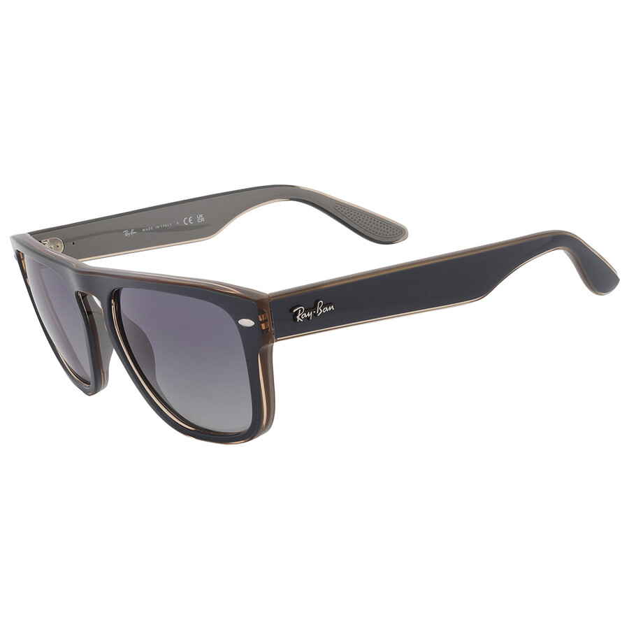 Ray-Ban Grey/Blue Square Unisex Sunglasses RB4407 67304L 57 ...