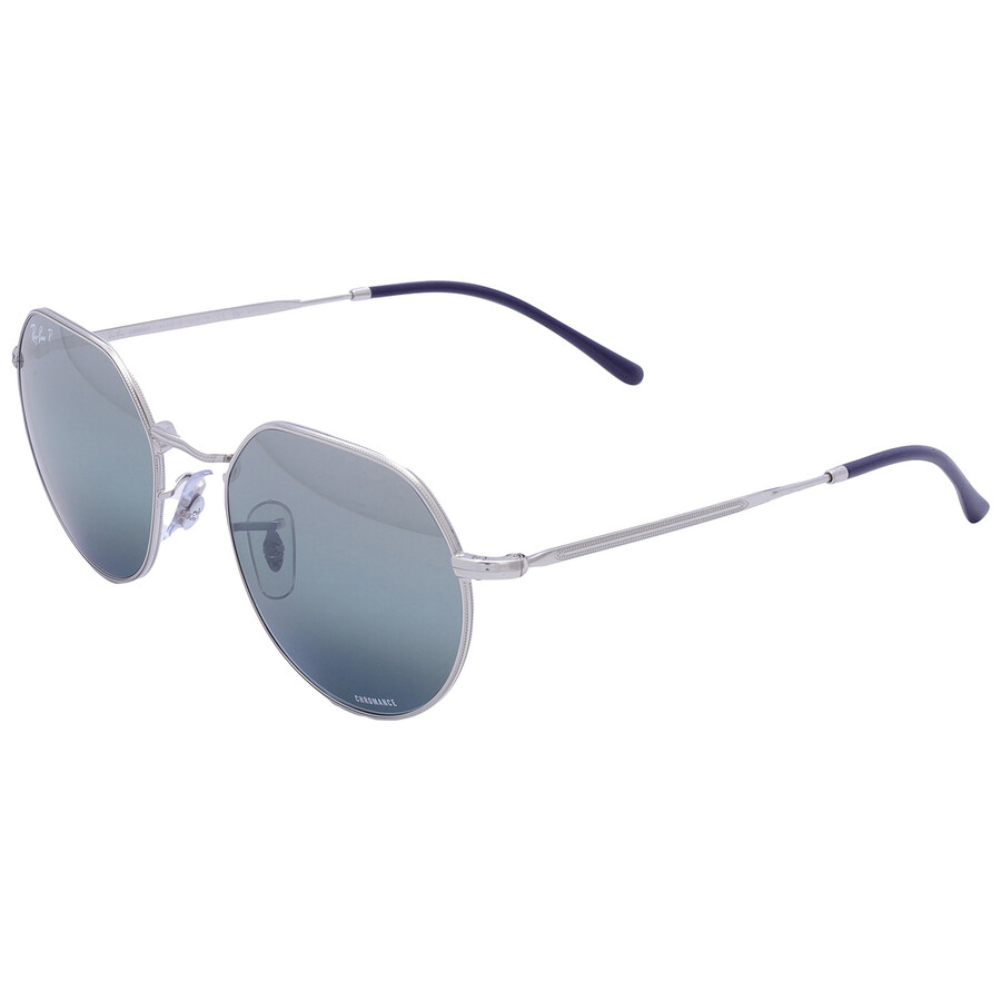 Ray-Ban Jack Chromance Polarized Silver/Blue Irregular Unisex ...