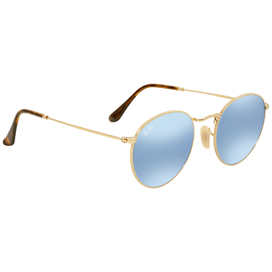 Ray-Ban Light Blue Gradient Flash Round Men's Sunglasses RB3447 N001/9O ...