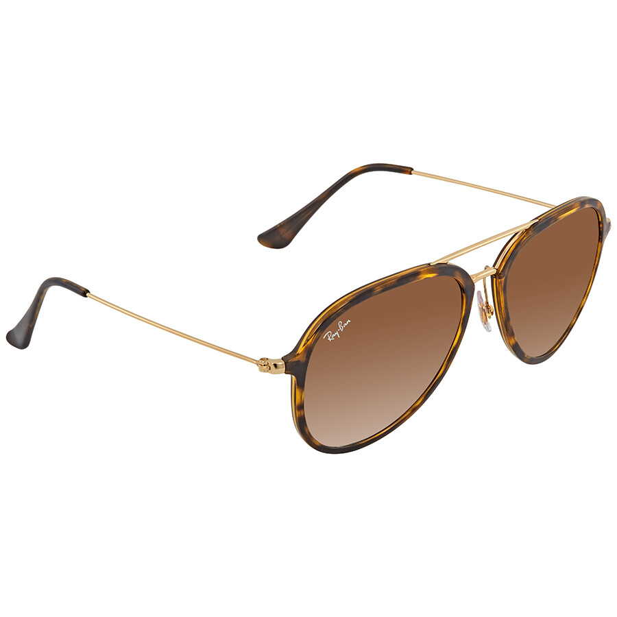 Ray-Ban Light Brown Gradient Aviator Sunglasses RB4298 710/51 57 ...