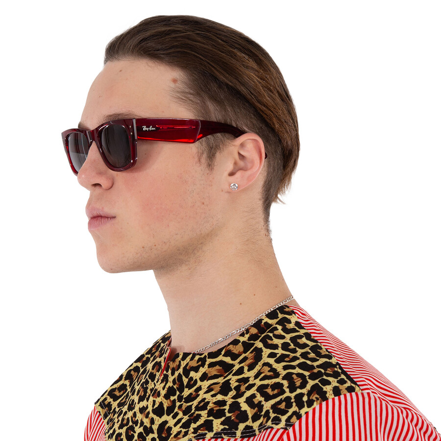 Ray-Ban Mega Wayfarer Bio Based Dark Grey Square Unisex Sunglasses ...