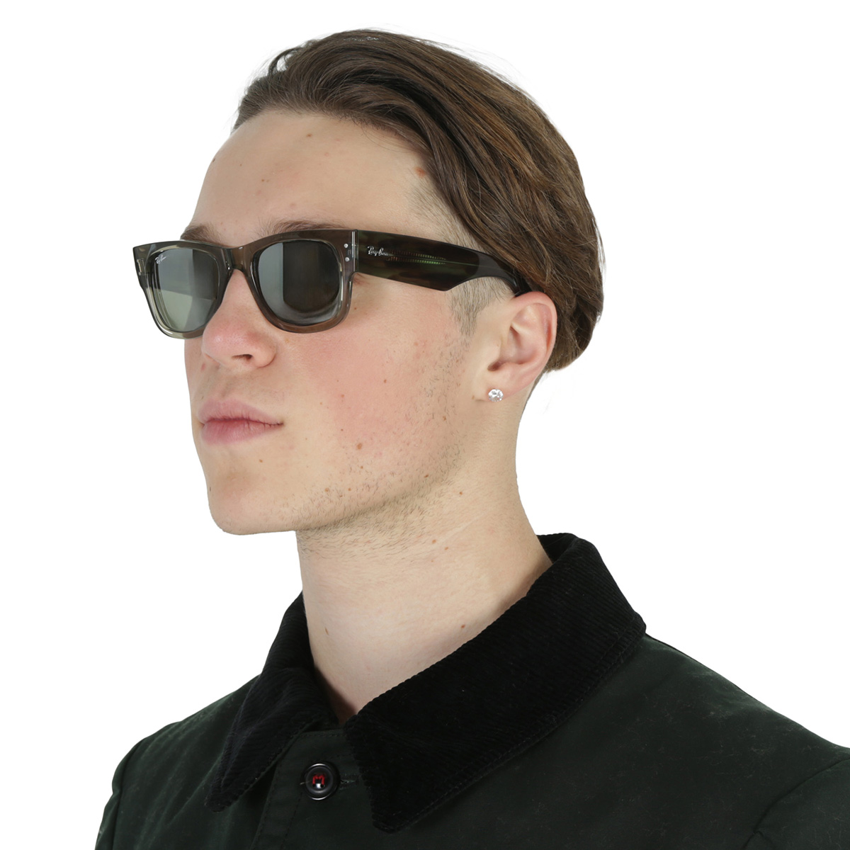 Ray-Ban Mega Wayfarer Silver Mirror Square Unisex Sunglasses RB0840S ...