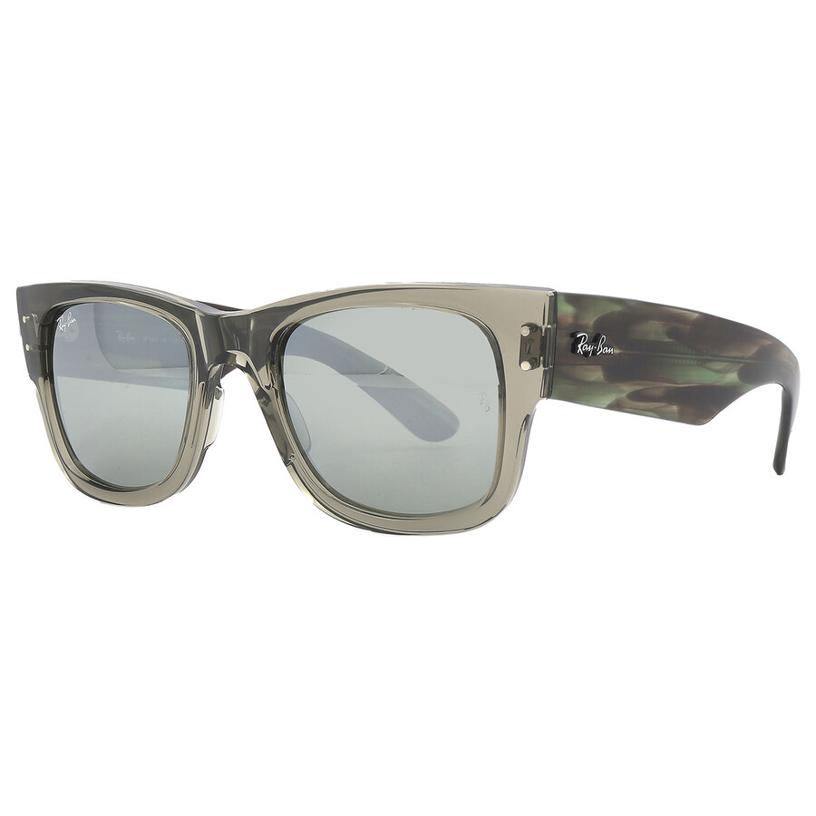 Ray-Ban Mega Wayfarer Silver Mirror Square Unisex Sunglasses RB0840S ...