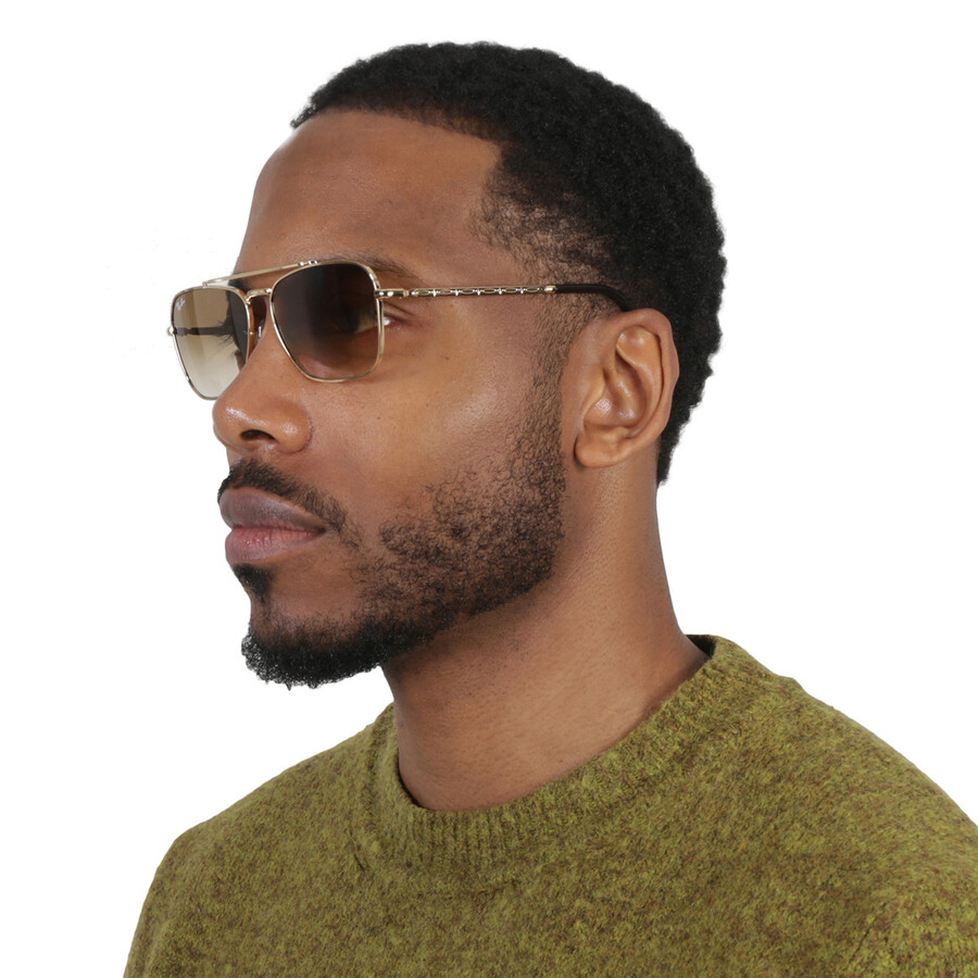 Ray-Ban New Caravan Light Brown Gradient Square Unisex Sunglasses ...