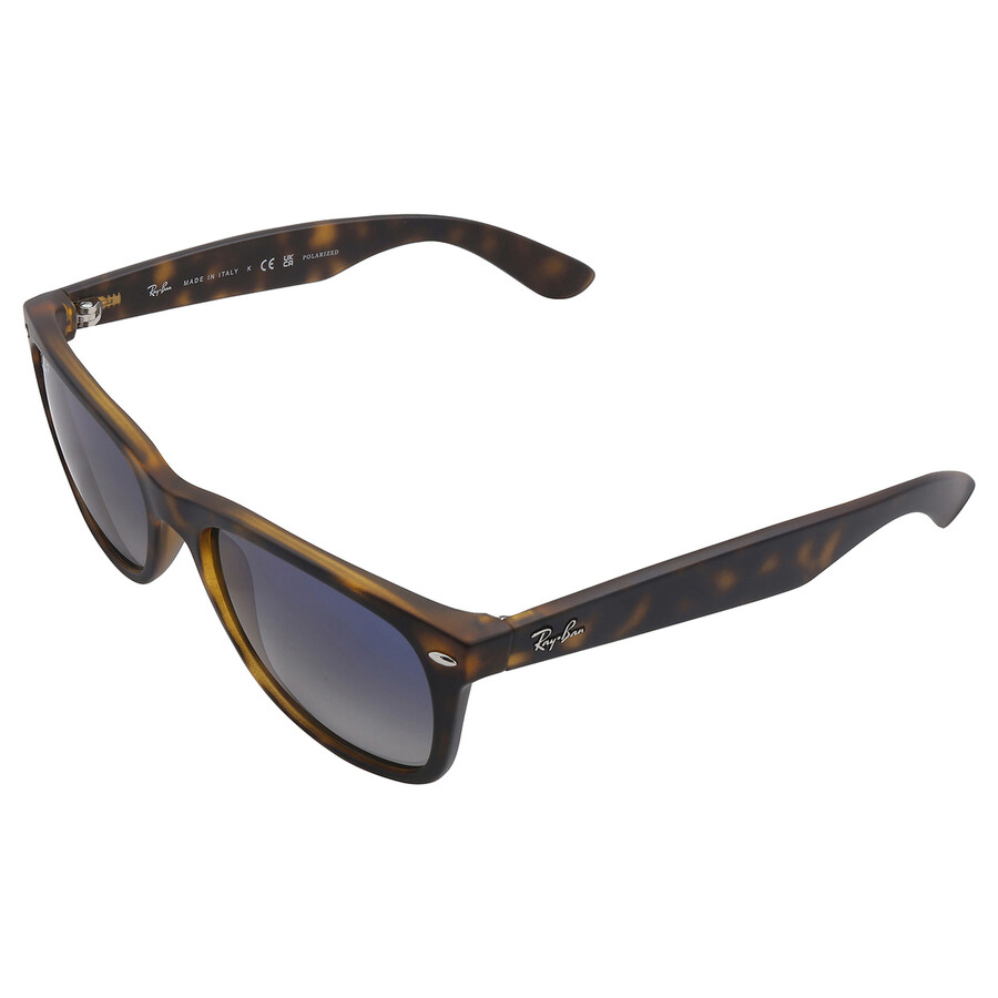 Ray-Ban New Wayfarer Polarized Blue Gradient Square Unisex Sunglasses RB2132 865/78 58 ...