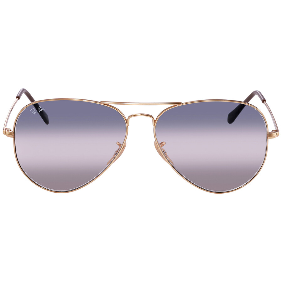 Ray-Ban Pink/Blue Gradient Aviator Unisex Sunglasses RB3689 001/GE 62 ...