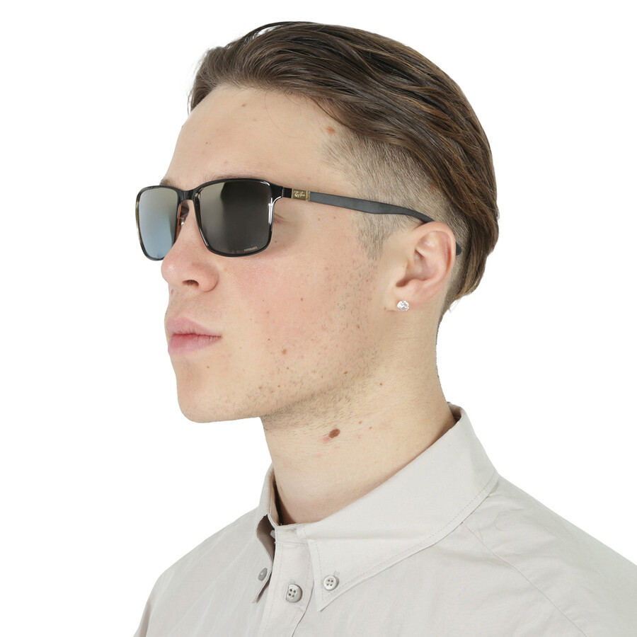 Ray-Ban Polarized Blue Gold Chromance Square Unisex Sunglasses RB3721CH ...