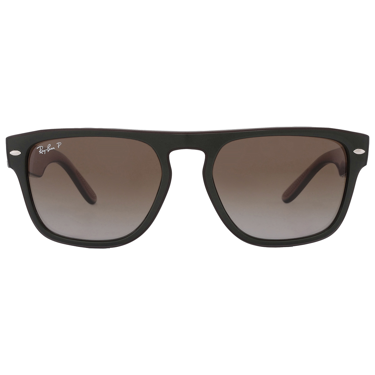 Ray-Ban Polarized Brown Gradient Square Unisex Sunglasses RB4407 6732T5 ...