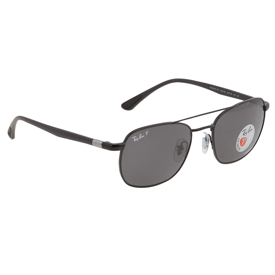 Ray-Ban Polarized Dark Gray Square Unisex Sunglasses 0 RB3670CH 002/K8 ...