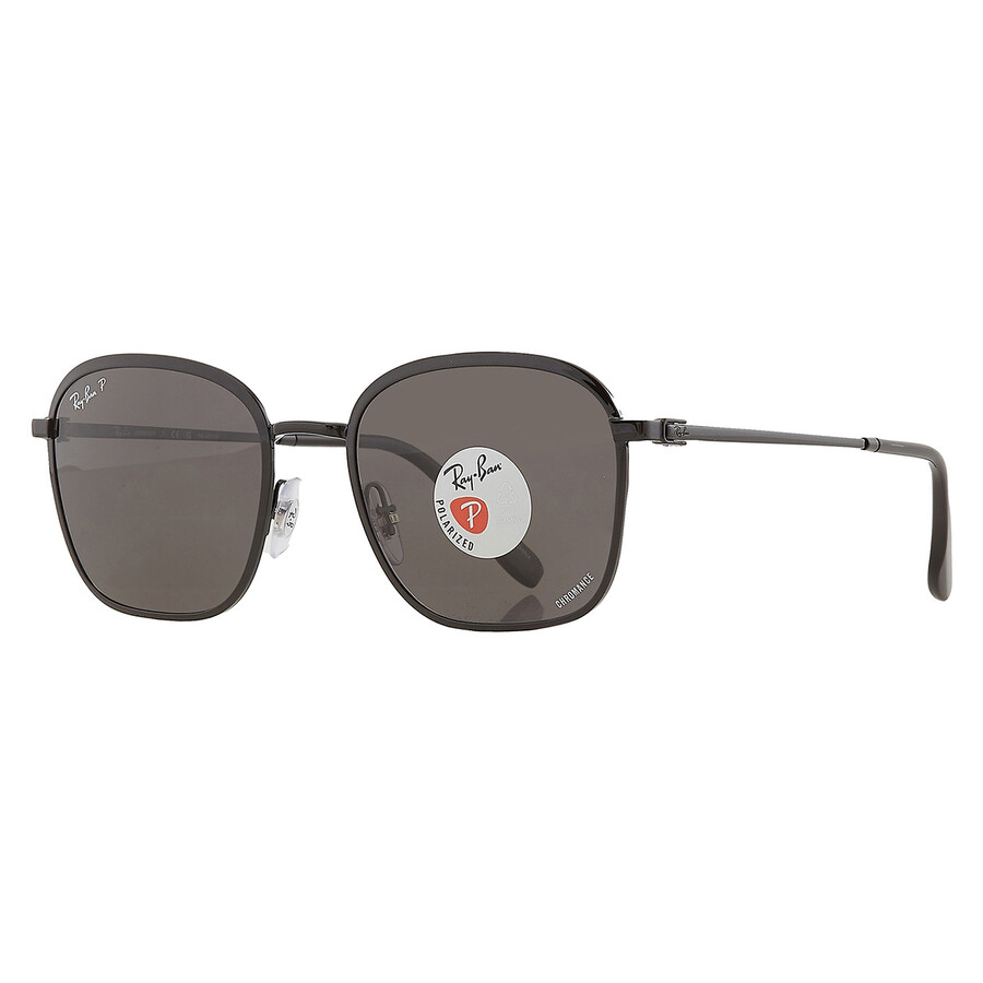 Ray-Ban Polarized Dark grey Square Unisex Sunglasses RB3720 002/K8 55 ...