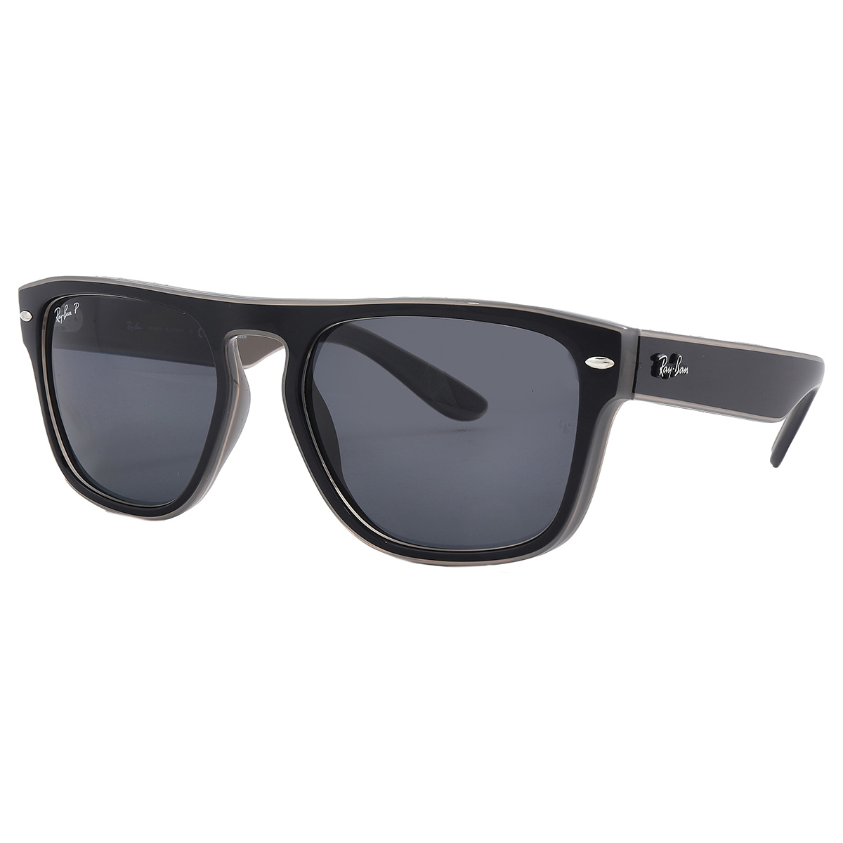 Ray-Ban Polarized Grey Square Unisex Sunglasses RB4407 673381 57 ...