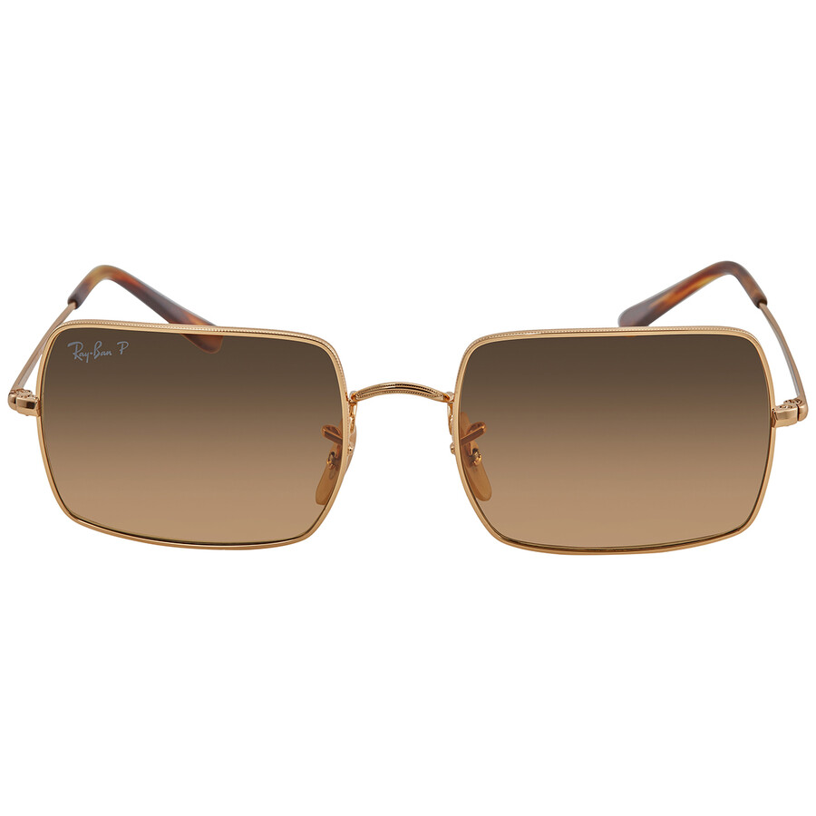 Ray-Ban Rectangle 1969 Brown Gradient Unisex Sunglasses RB1969 9147M2 ...
