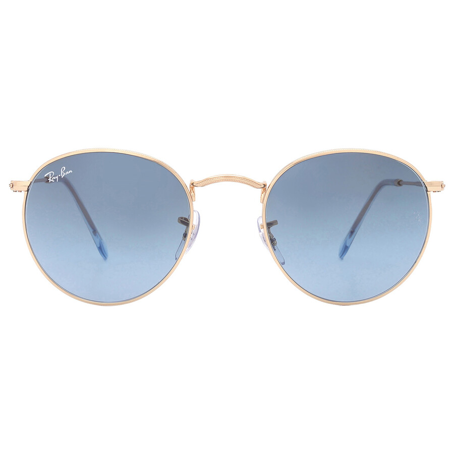 Ray-Ban Round Metal Blue Gradient Round Unisex Sunglasses RB3447 001/3M ...