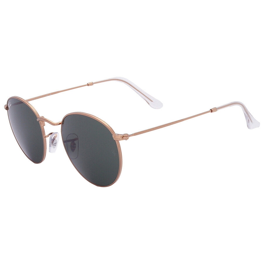 Ray-Ban Round Metal Green Unisex Sunglasses RB3447 920231 50 8056597858250 - Sunglasses, Round ...