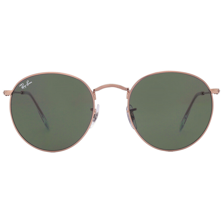 Ray-Ban Round Metal Green Unisex Sunglasses RB3447 920231 53 ...