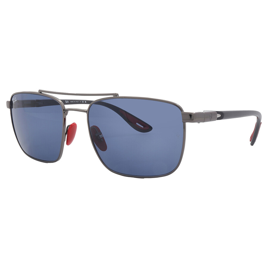 Ray-Ban Scuderia Ferrari Dark Blue Navigator Men's Sunglasses RB3715M ...