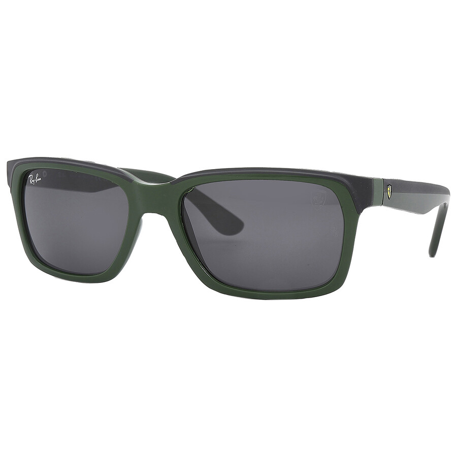 Ray-Ban Scuderia Ferrari Dark Gray Rectangular Unisex Sunglasses ...