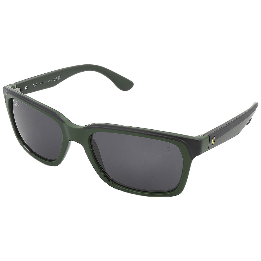 Ray-Ban Scuderia Ferrari Dark Gray Rectangular Unisex Sunglasses ...