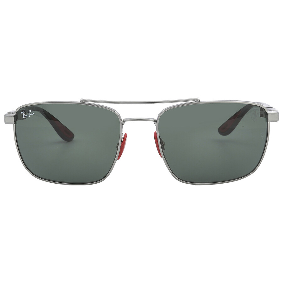 Ray-Ban Scuderia Ferrari Dark Green Square Men's Sunglasses RB3715M ...