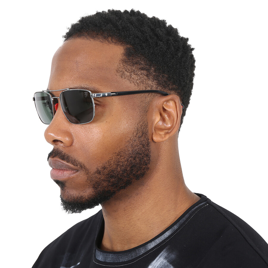 Ray-Ban Scuderia Ferrari Dark Green Square Men's Sunglasses RB3715M ...