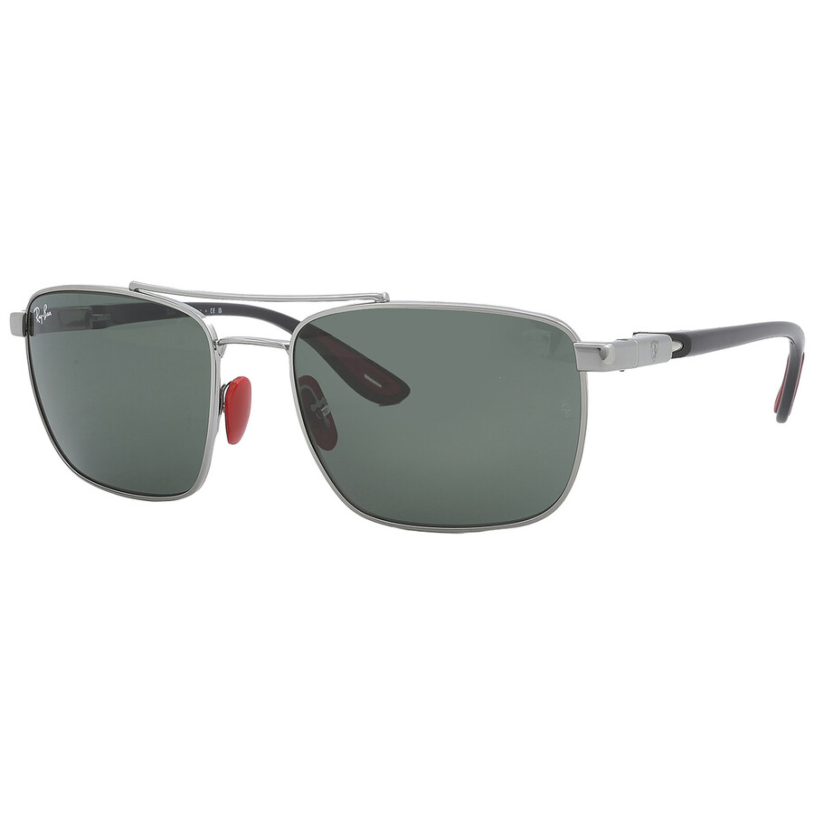Ray-Ban Scuderia Ferrari Dark Green Square Men's Sunglasses RB3715M ...