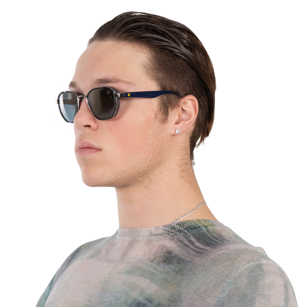 Ray-Ban Scuderia Ferrari Polarized Blue Chromance Geometric Unisex ...