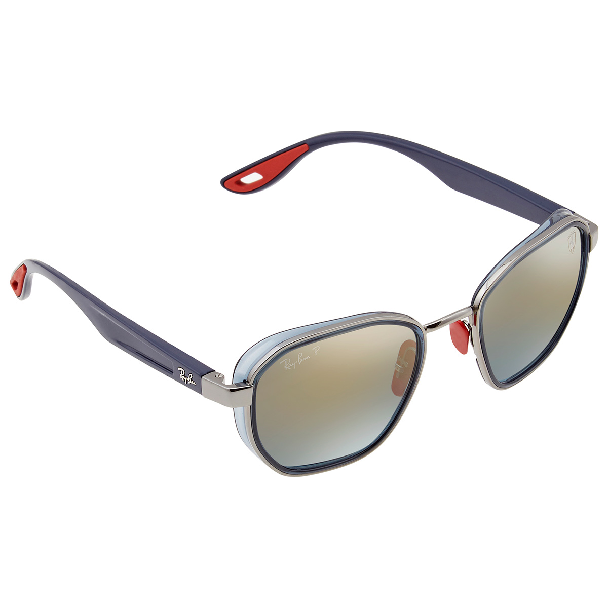 Ray-Ban Scuderia Ferrari Polarized Blue Chromance Geometric Unisex ...