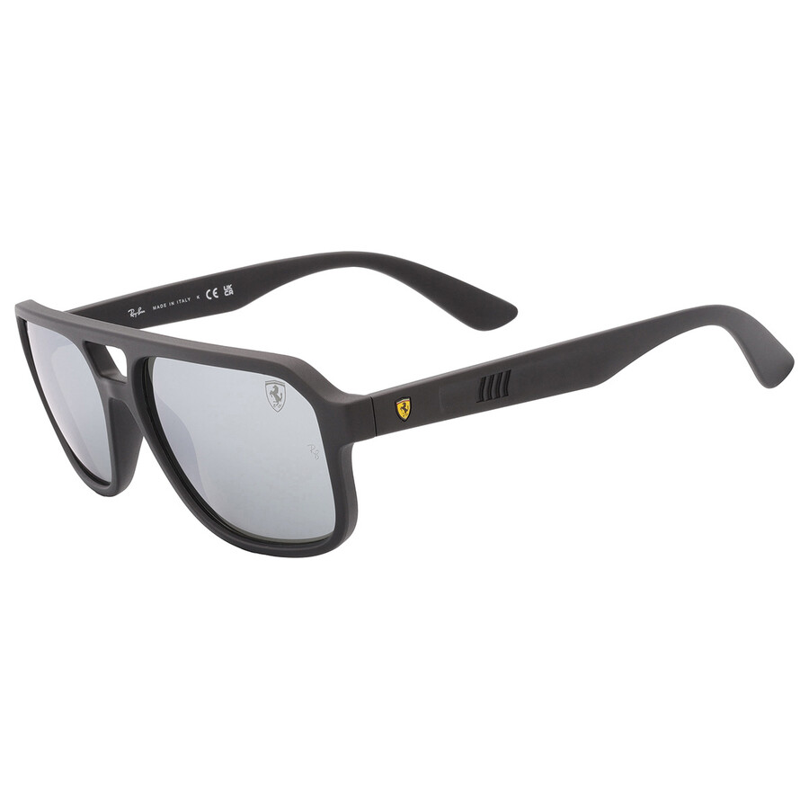 Ray-Ban Scuderia Ferrari Silver Mirror Navigator Unisex Sunglasses ...