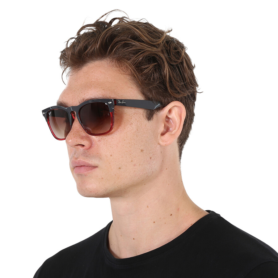 Ray-Ban Steve Brown Gradient Square Unisex Sunglasses RB4487 663113 54 ...