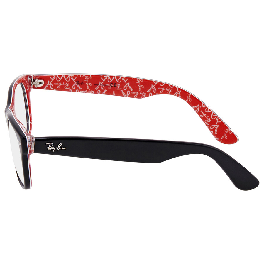 Ray-Ban Transparent Square Unisex Eyeglasses 0RX5184 2479 52 ...