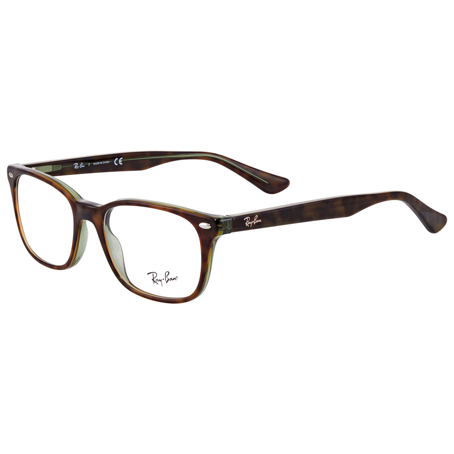 Ray-Ban Transparent Square Unisex Eyeglasses 0RX5375 2383 51 ...