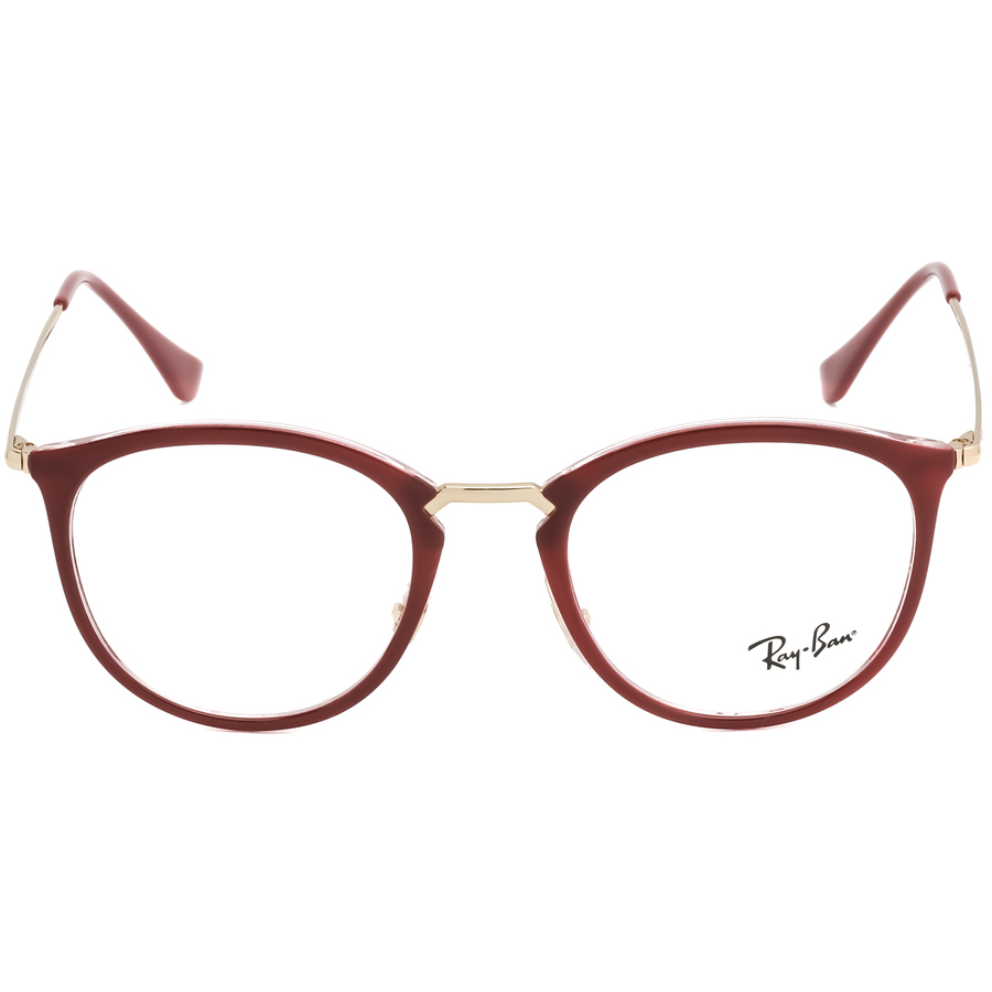Ray-Ban Unisex Red Round Eyeglass Frames RX7140585449 8053672980837 ...