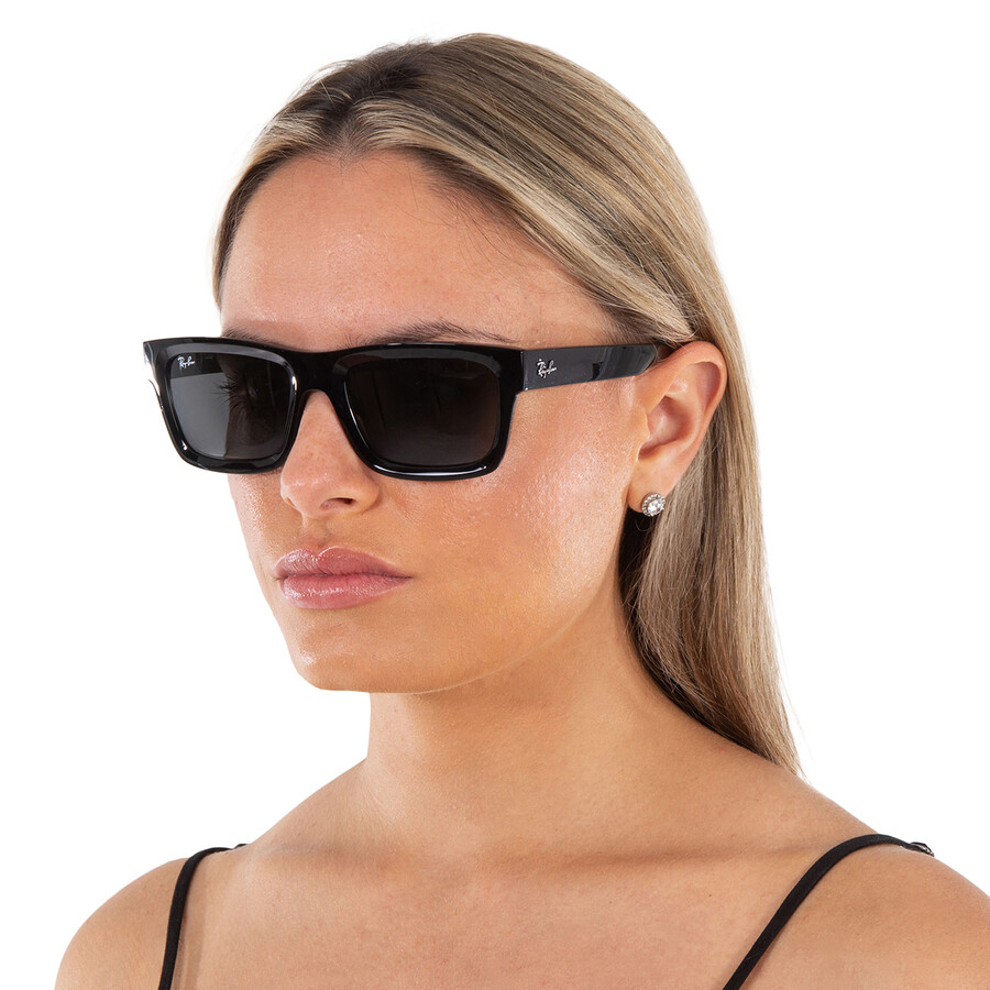 Ray-Ban Warren Bio Based Dark Grey Rectangular Unisex Sunglasses RB4396 ...