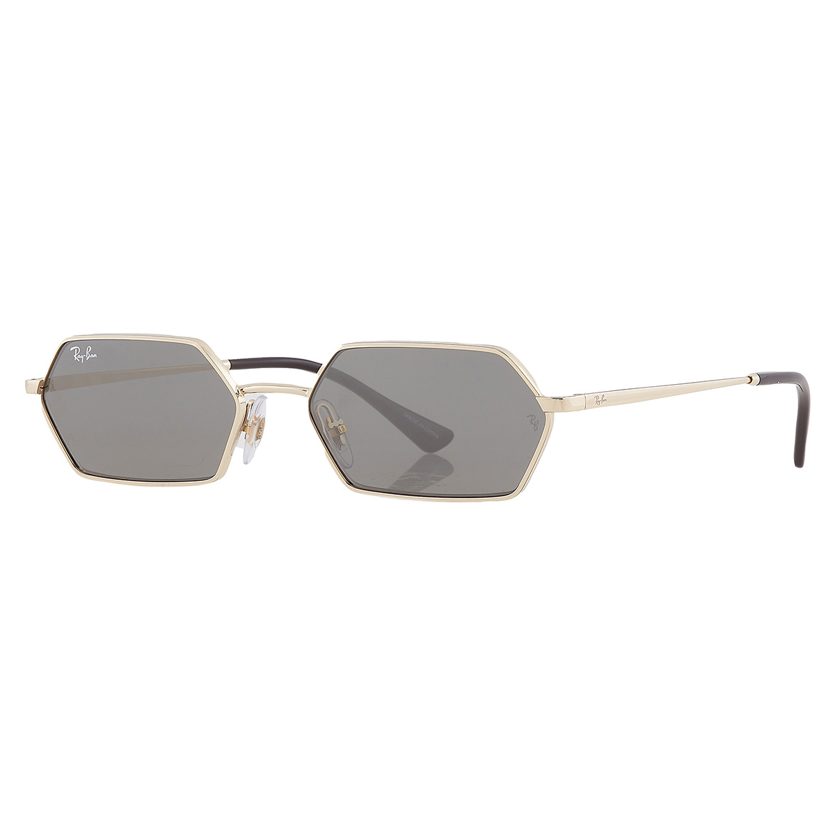 Ray-Ban Yevi Dark Grey Mirror Hexagonal Unisex Sunglasses RB3728 92136V ...