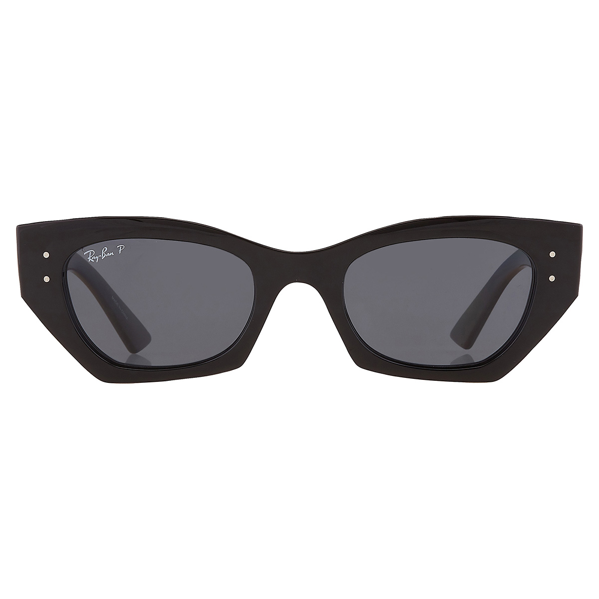 Ray-Ban Zena Bio Based Polarized Dark Grey Irregular Unisex Sunglasses ...