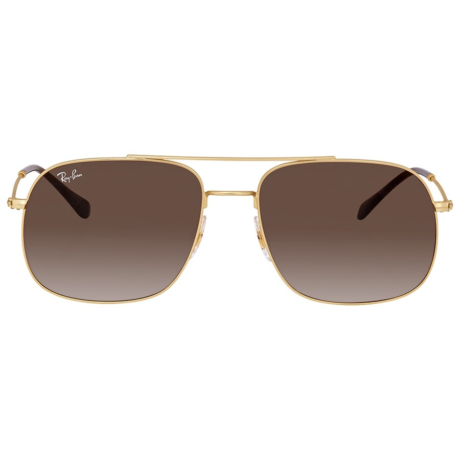 Ray-Ban Andrea Brown Gradient Square Unisex Sunglasses RB3595 901313 59 ...