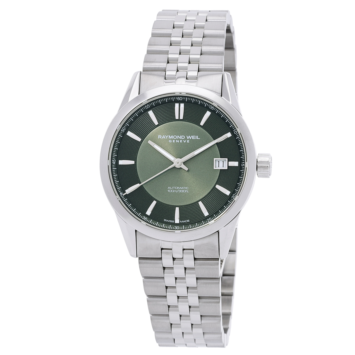 Raymond Weil Freelancer Automatic Green Dial Men's Watch 2771-ST-52051 ...