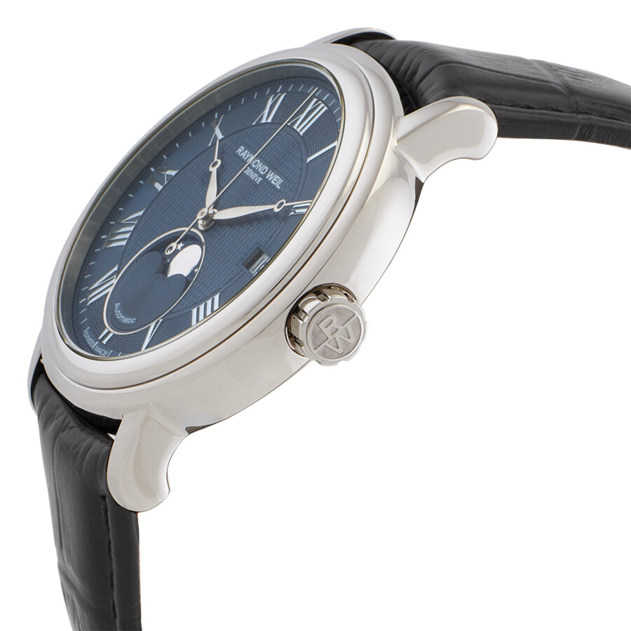 Raymond Weil Maestro Automatic Moon Phase Blue Dial Men's Watch 2879 ...