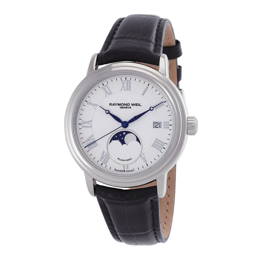 Raymond Weil Maestro Automatic Moon Phase White Dial Men's Watch 2879 ...