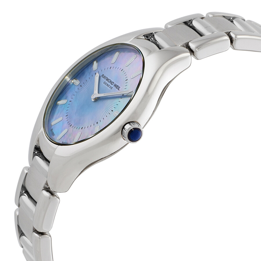 Raymond Weil Noemia Quartz Blue Mother of Pearl Dial Ladies Watch 5132 ...