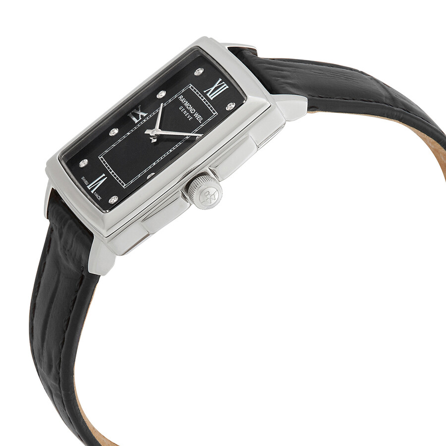 Raymond Weil Toccata Quartz Diamond Black Dial Ladies Watch 5925-STC ...