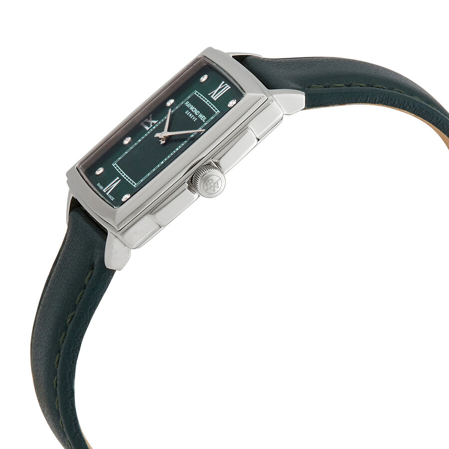 Raymond Weil Toccata Quartz Diamond Emerald Green Dial Ladies Watch ...