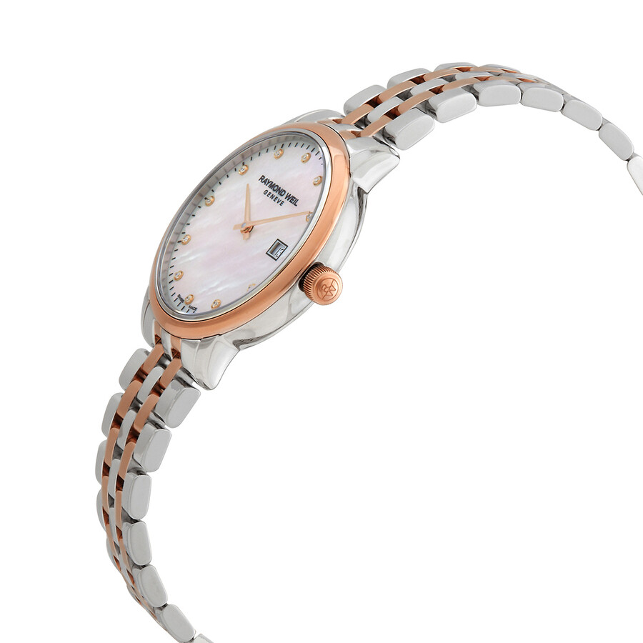 Raymond Weil Toccata Quartz Diamond White Mother of Pearl Dial Ladies ...