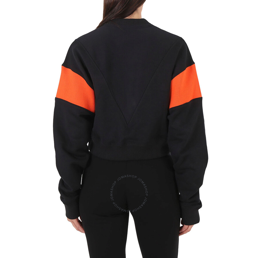 Reebok Colorblock Graphic Logo Sweatshirt, Size Medium HG4807-BLACK ...