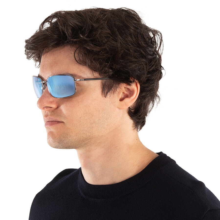 Revo Tate Blue Water Polarized Rectangular Men's Sunglasses RE 1079 00 BL 61 796764667640 ...