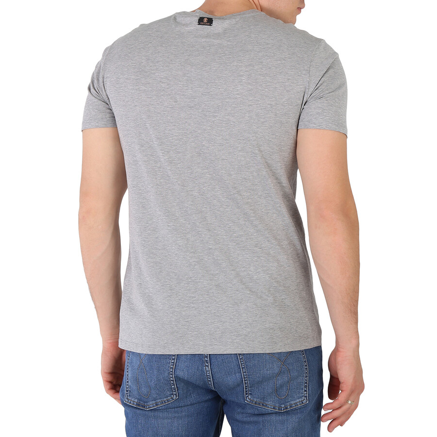 Roberto Cavalli Grey Studded Logo T-Shirt, Brand Size Medium HNR612-JD060-05014 8051121426288 ...