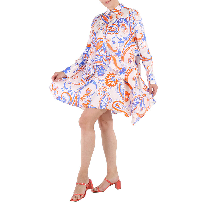 Roberto Cavalli Ladies Bandana Print Handkerchief Hem Dress, Brand Size ...